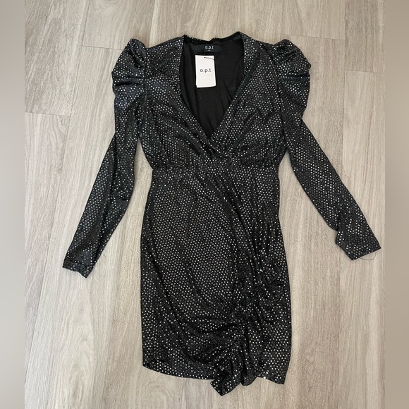 o.p.t | Dresses | Opt New Nwt One Pretty Time Sequin Ruffle Draped ...